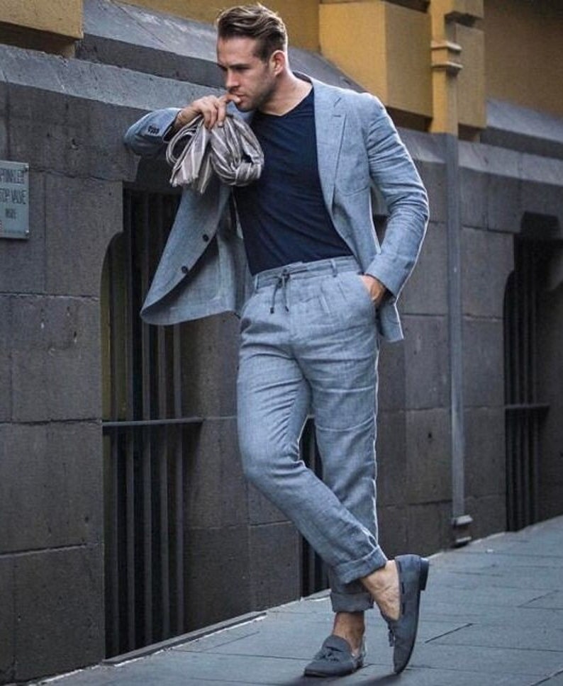 Linen Suits for Mens Wedding Linen Suits 2 Button Suits - Etsy