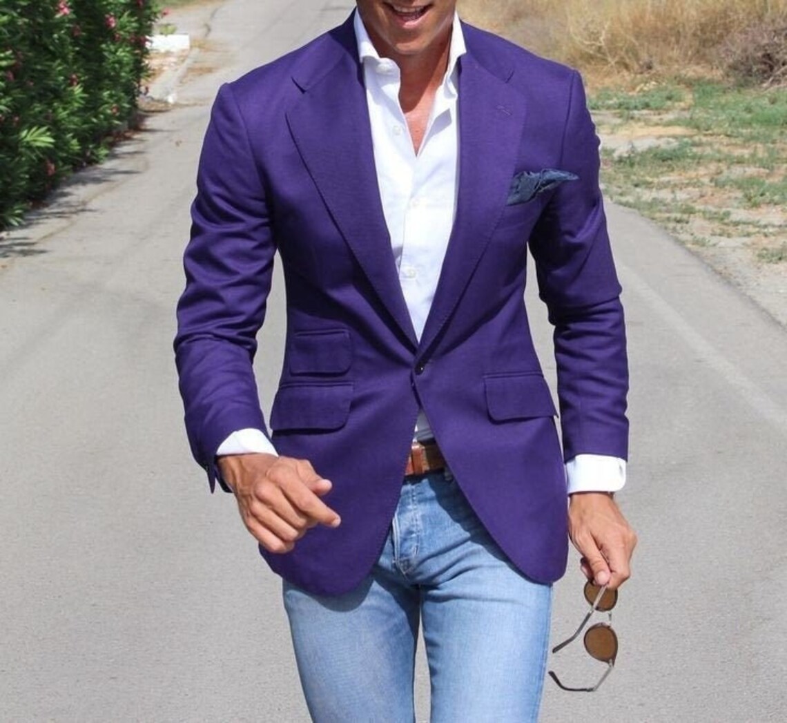 Men Jacket Arrival Elegant Purple Blazer Dinner Party Wear - Etsy