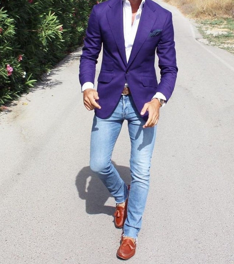 Men Jacket Arrival Elegant Purple Blazer Dinner Party Wear - Etsy