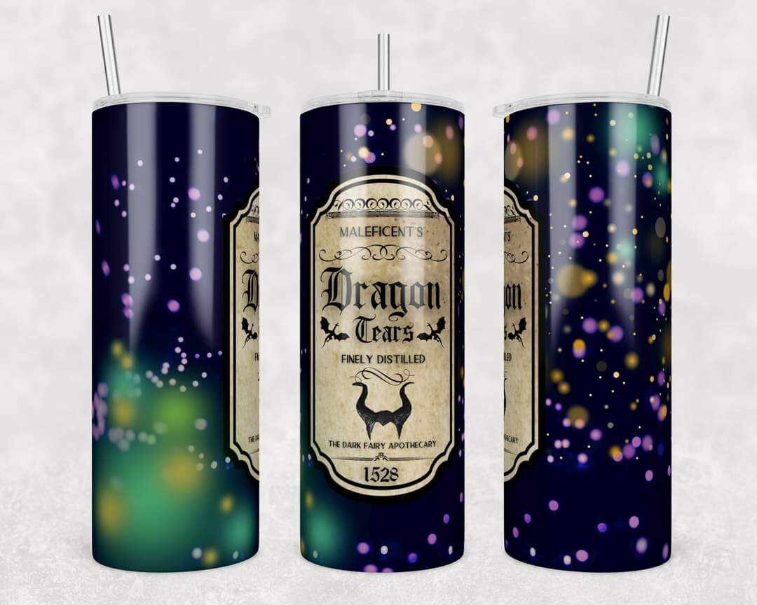 Purple Dragon's Tears Apothecary Label Stainless Steel Tumbler - Etsy