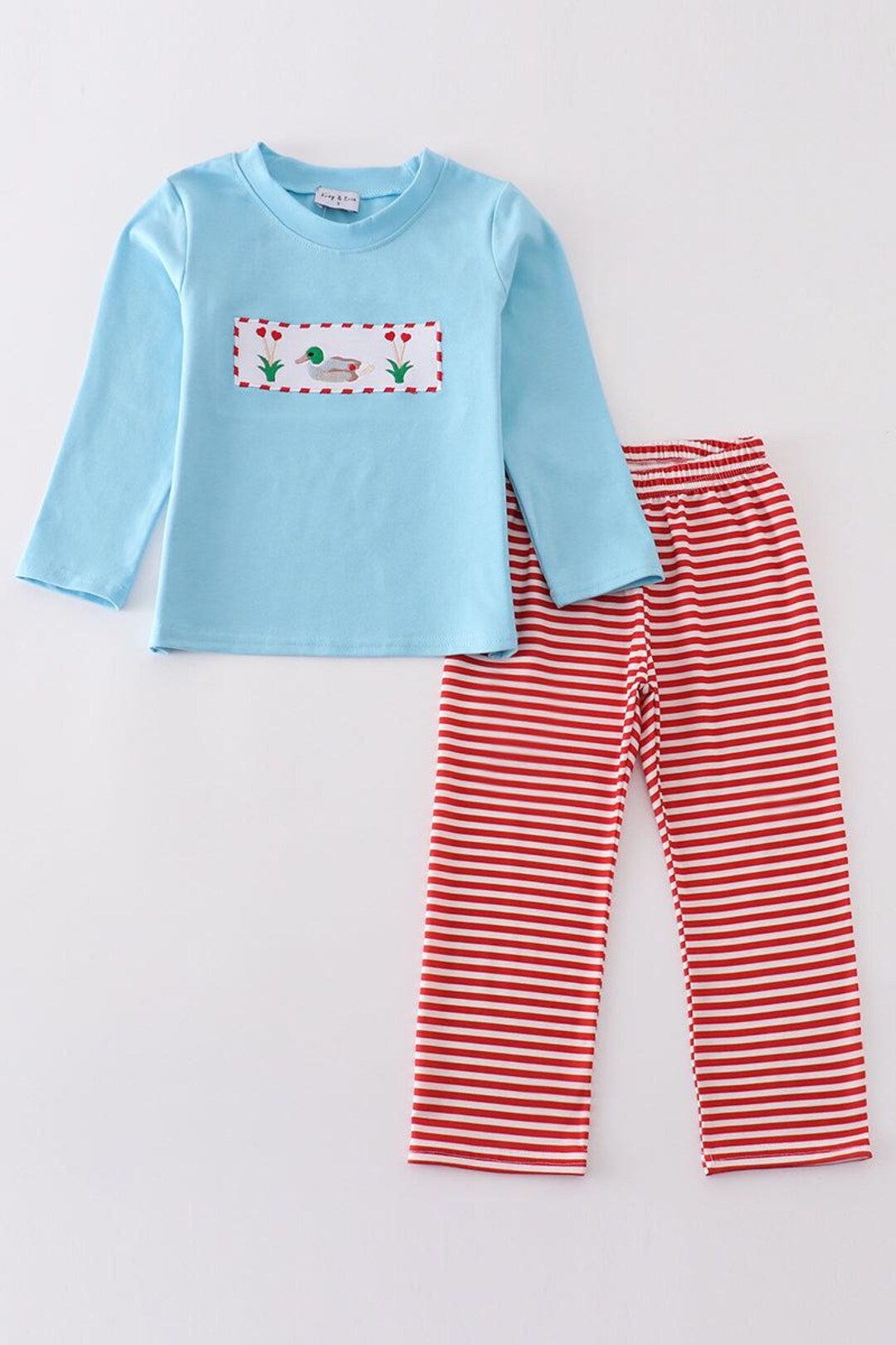 Abby & Evie Boy's Boutique Valentine's Day Heart Duck Embroidery ...