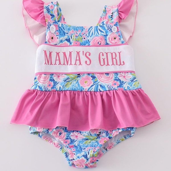 Kids Floral Swimsuit - Etsy