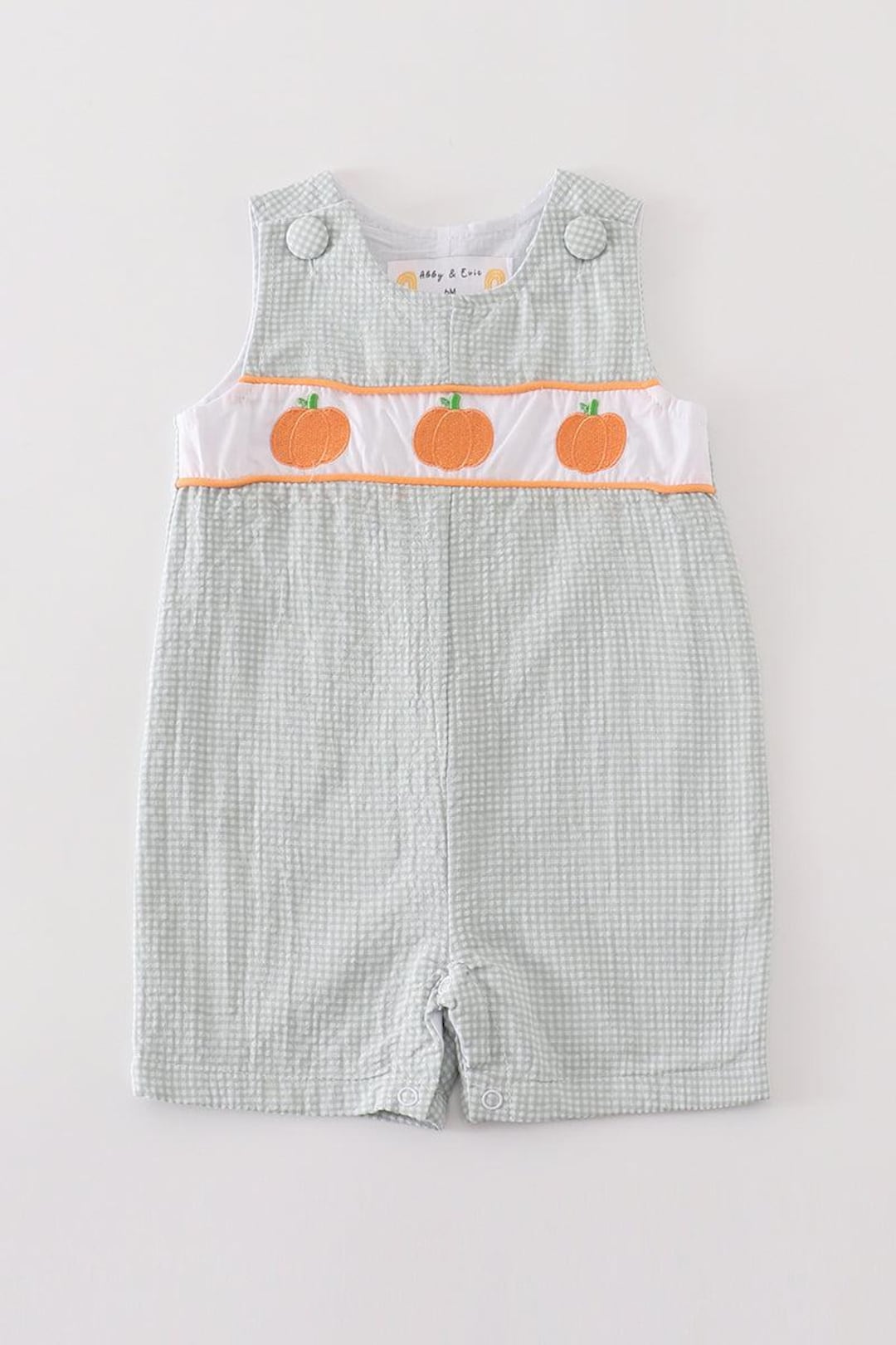 Abby & Evie Boy's Boutique Premium Green Pumpkin Embroidered Embroidery ...