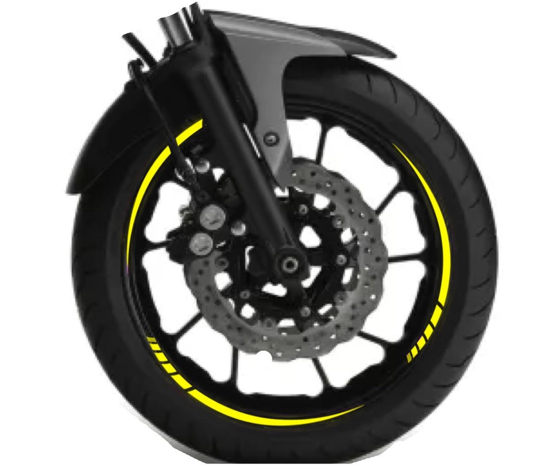 12X Yamaha MT07 Vinyl Wrap Wrapping Mt-07 Rim Stickers Wheelskins Rims ...