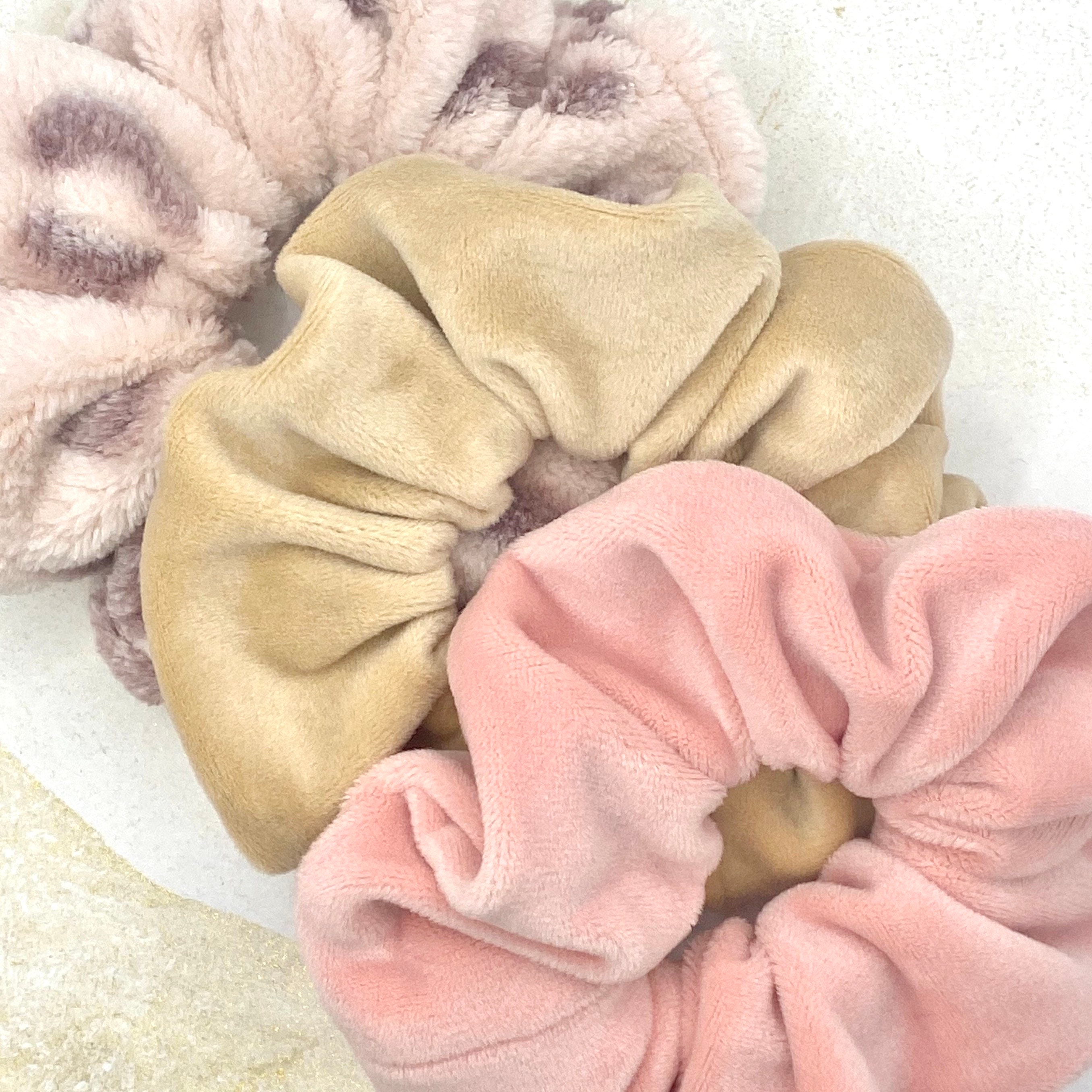 Super Soft Hair Scrunchies Pastel Scrunchie Set Velour - Etsy UK