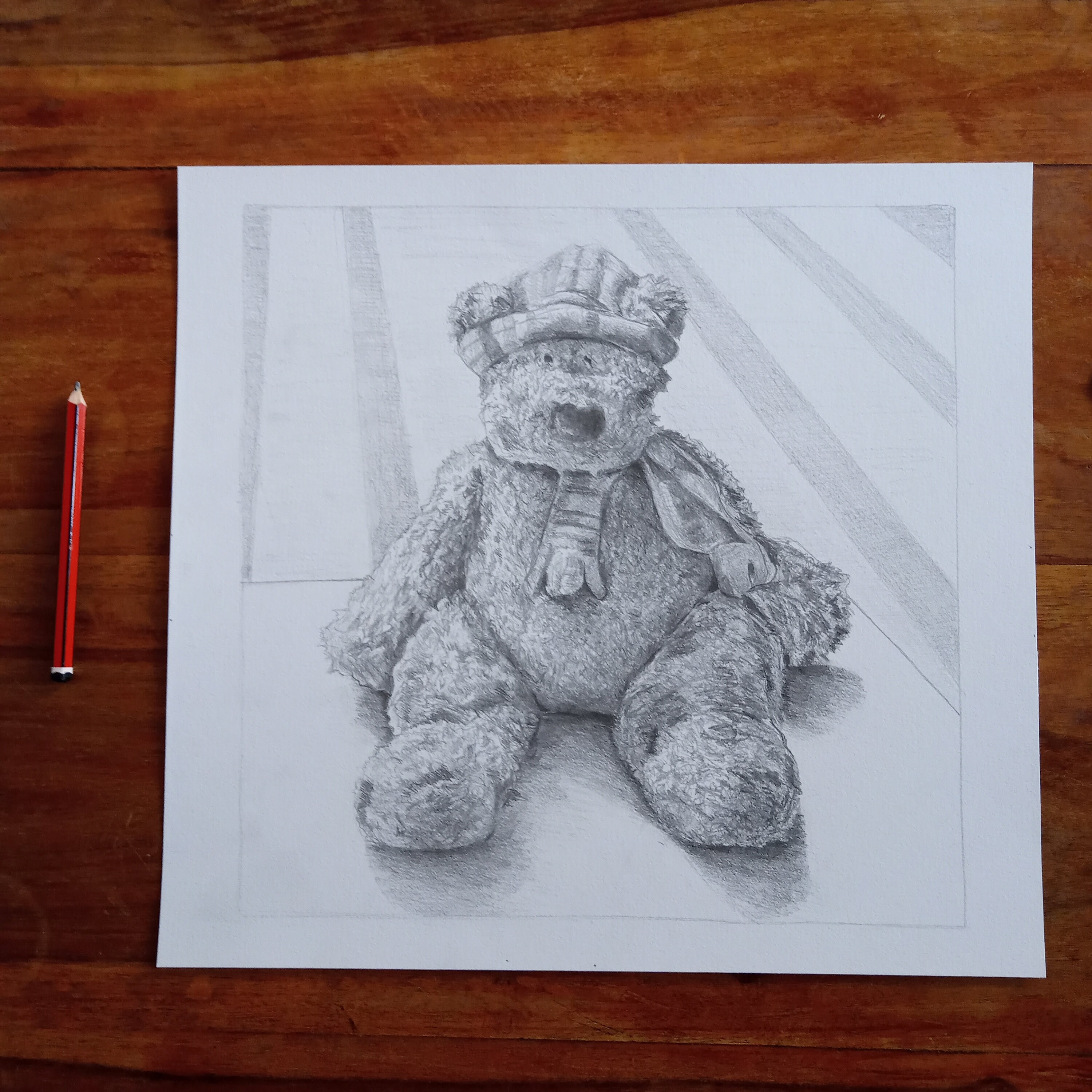 Realistic Teddy Bear Drawing