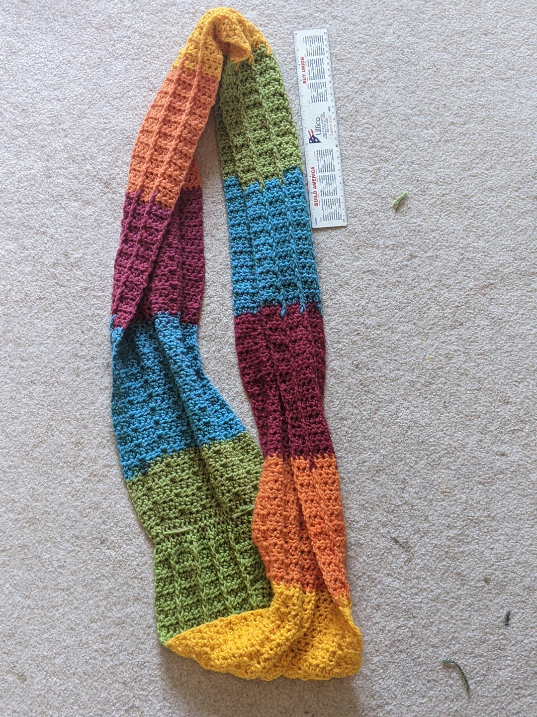 Large Rainbow Infinity Scarf - Etsy