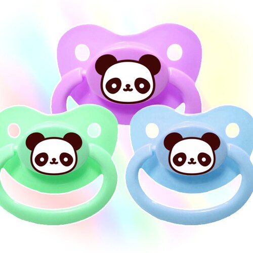 Adult Pacifier Panda Design ABDL Dummy - Etsy