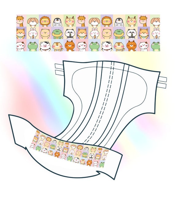 Adult ABDL Diaper Sticker Lil Animals Nappy Landing Zone - Etsy UK
