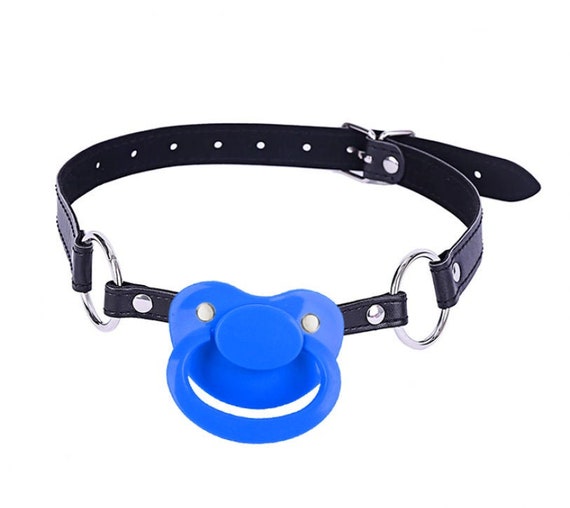 Adult Pacifier Gag Black Abdl Dummy Gag Etsy