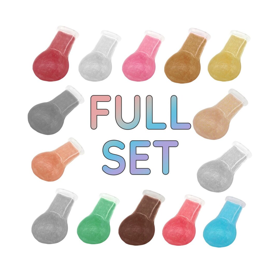 Adult Pacifier Silicone Nipples Jelly Full Set Solid Fill Glitter ...