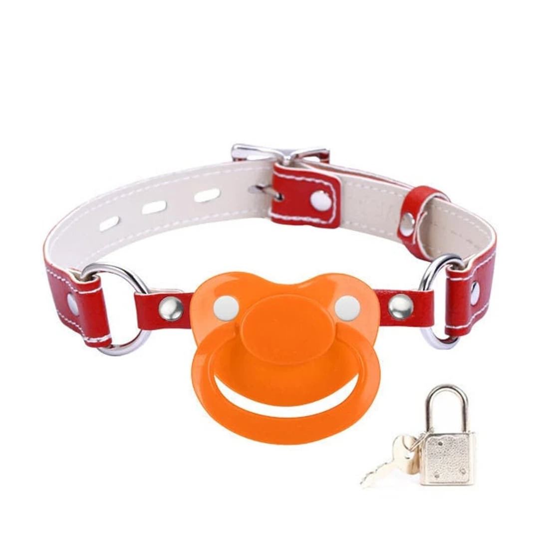 Adult Pacifier Gag Locking Red V2 ABDL Dummy Gag Agere - Etsy UK