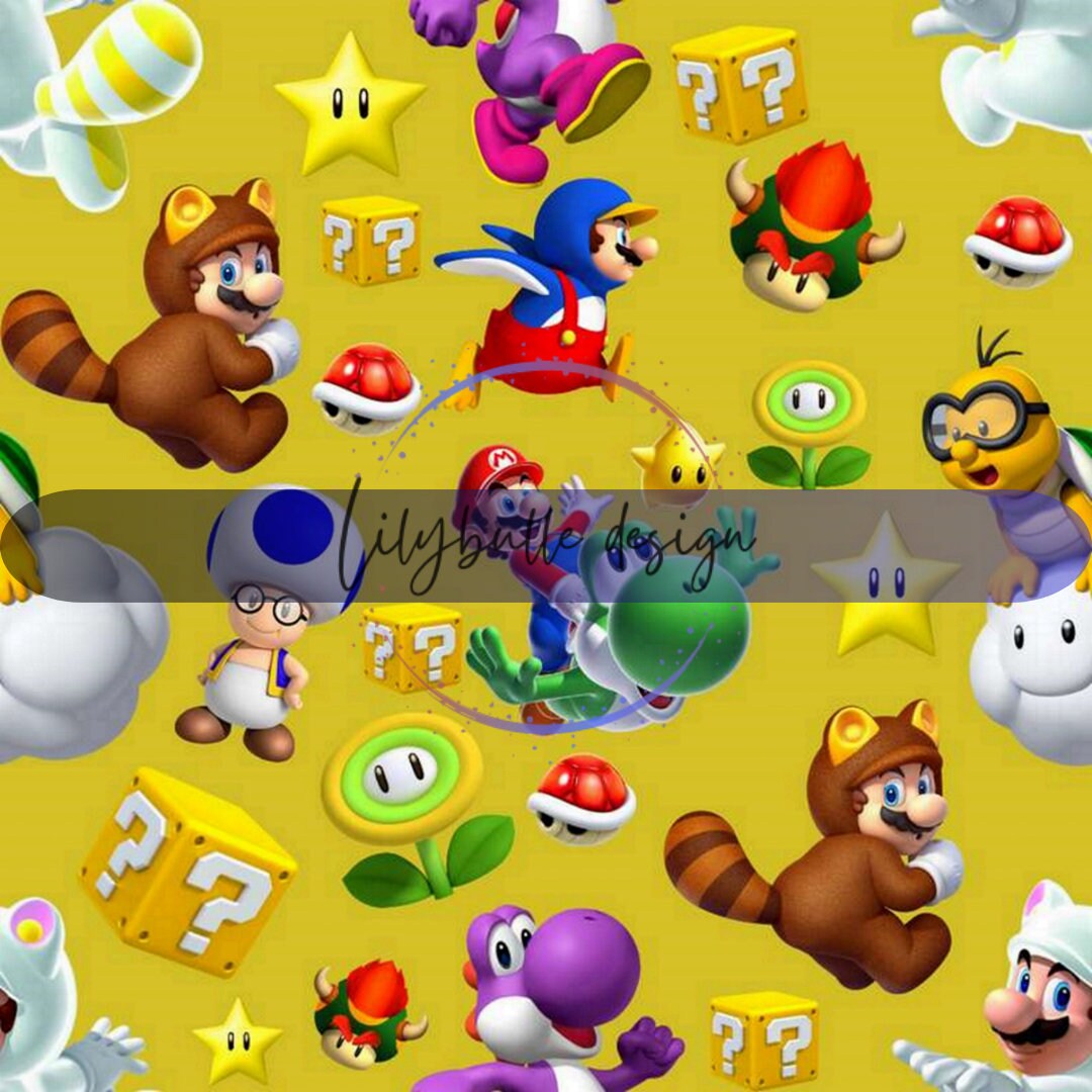 Seamless Mario Pattern Mario Seamless Design Pattern - Etsy