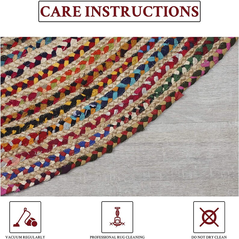 Multi Color Jute Cotton Round Rugs Indian Handmade Purely Yoga | Etsy