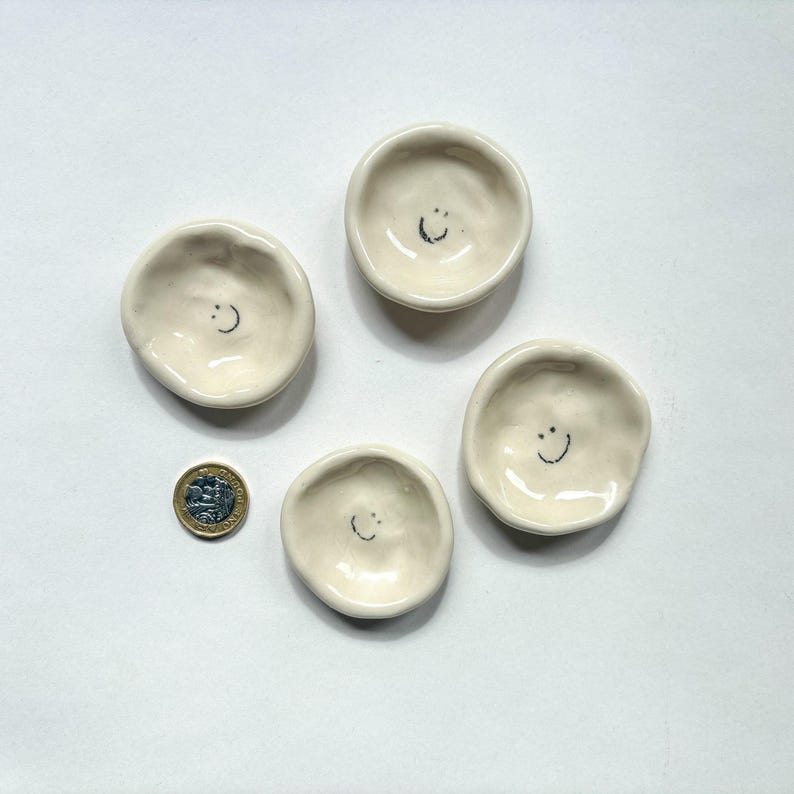 Small Handmade Colorful Ceramic Trinket Dishes Tiny Bowls for Jewellery ...