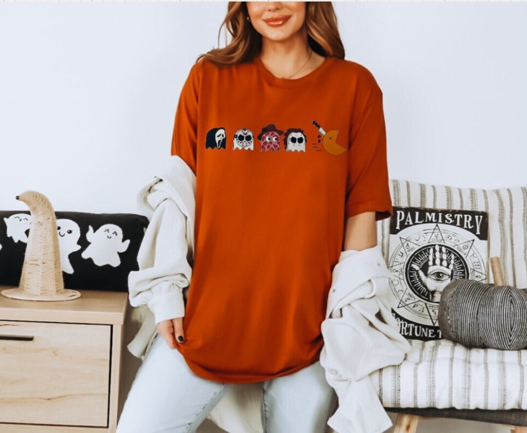 PACMAN HORROR Movie Characters Horror Movie Tees Halloween - Etsy