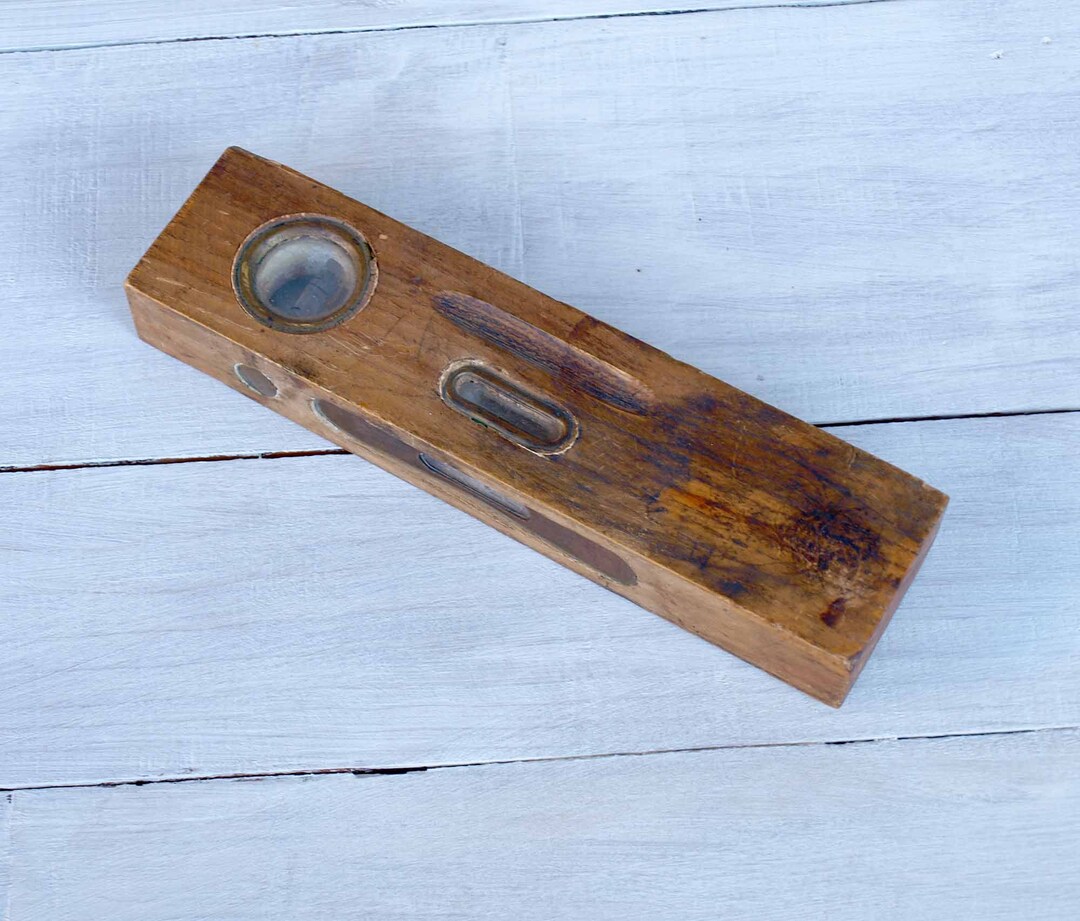 Wooden Level,vintage Level,old Level,antique Chunk Wood Level ...