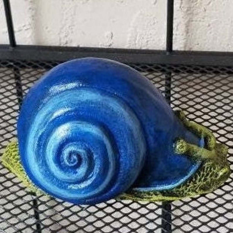 Concrete Snail Garden Statue, Plant Lover Gift for Mom, Outdoor Garden ...