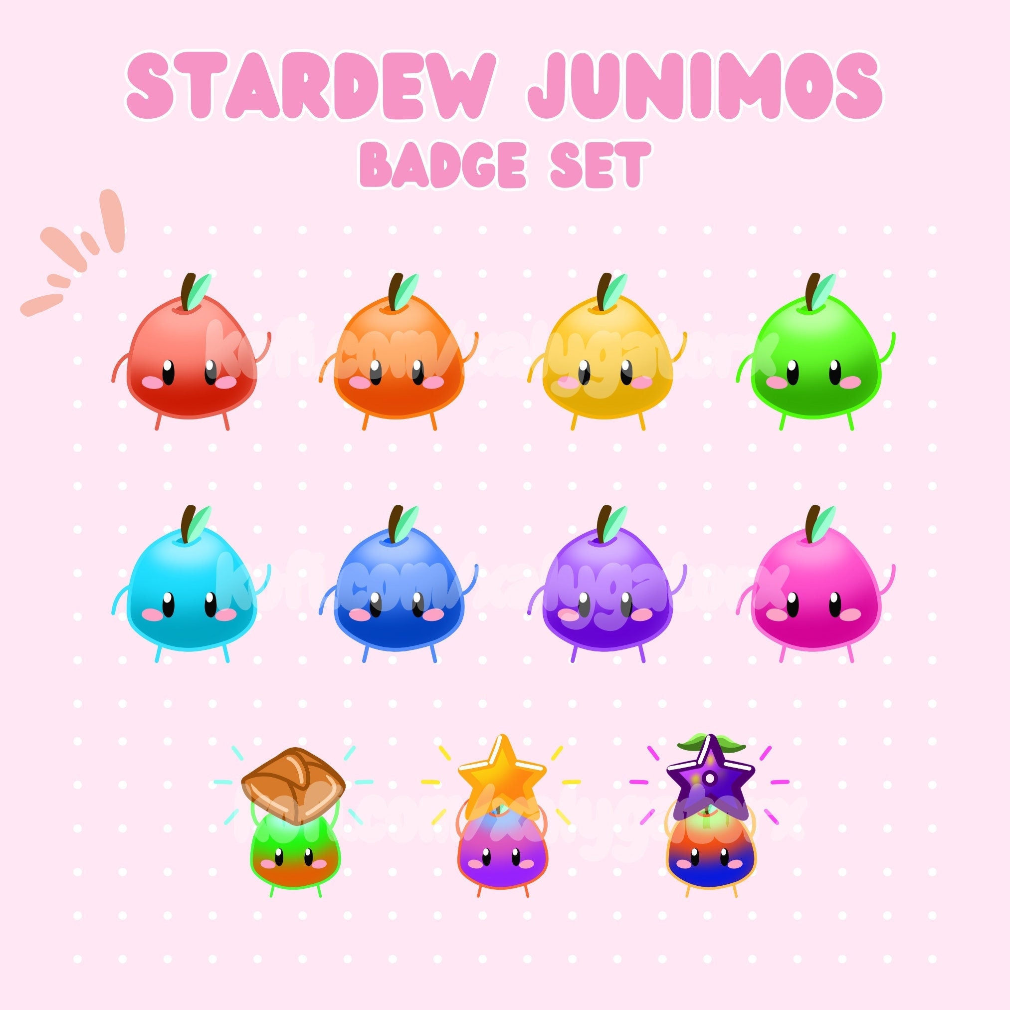 Junimos Sub & Bits Badges Bundle of 11 | P2U, Stardew Valley, SDV, Cute, Twitch Streamer ...
