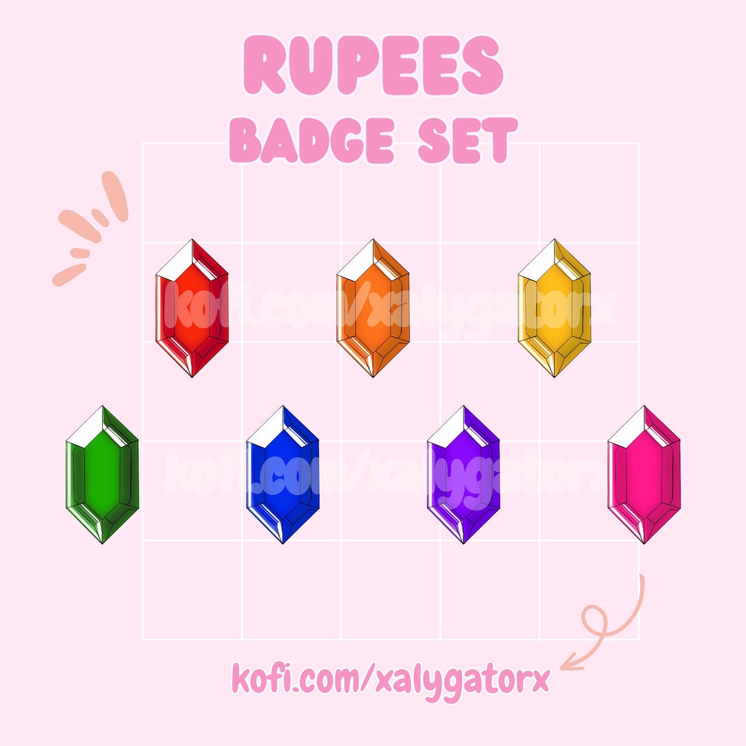 Legend of Zelda Rupee Twitch Streamer Sub Bits Badges Set - Etsy