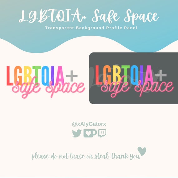 LGBTQIA Safe Space Twitch Profile Banner | Etsy