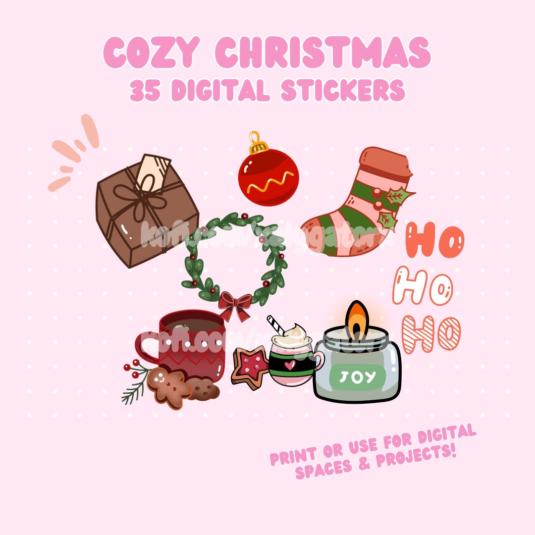 Cozy Christmas .PNG Clip Art Pack P2U Winter Holiday - Etsy