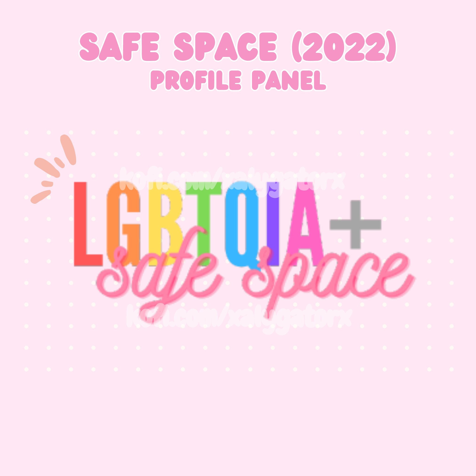 LGBTQIA Safe Space Twitch Profile Banner - Etsy