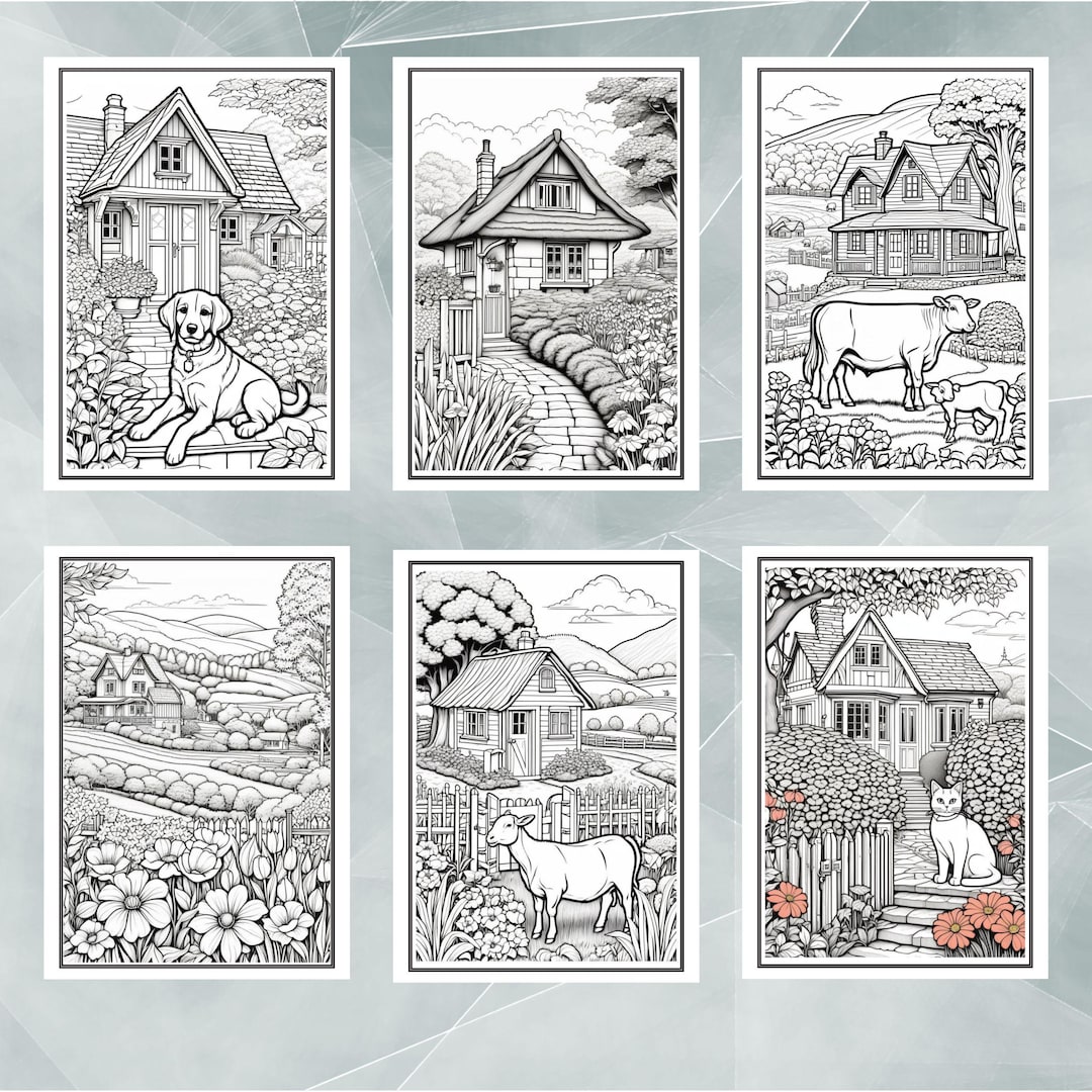 Cosy Cottage Colouring Pages | Cosy Cottage Colouring Sheets ...