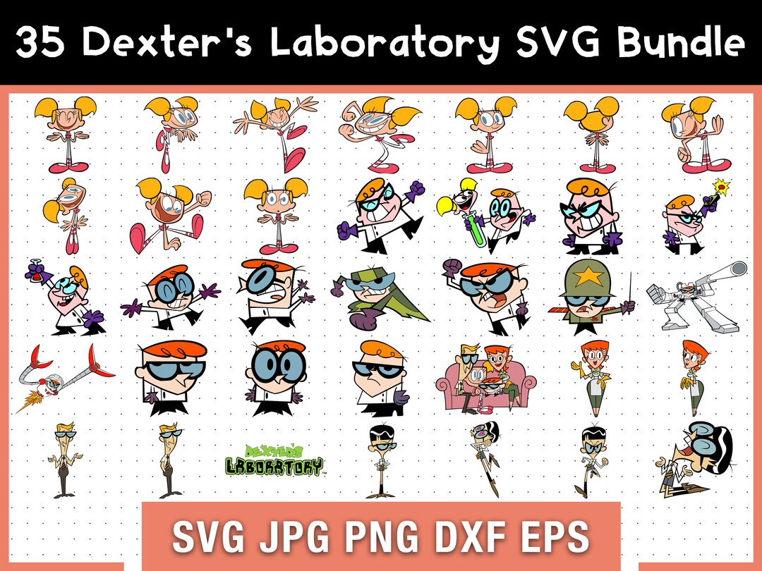 35 Dexter's Laboratory Bundle SVG, Dexter's Laboratory SVG, Digital SVG ...