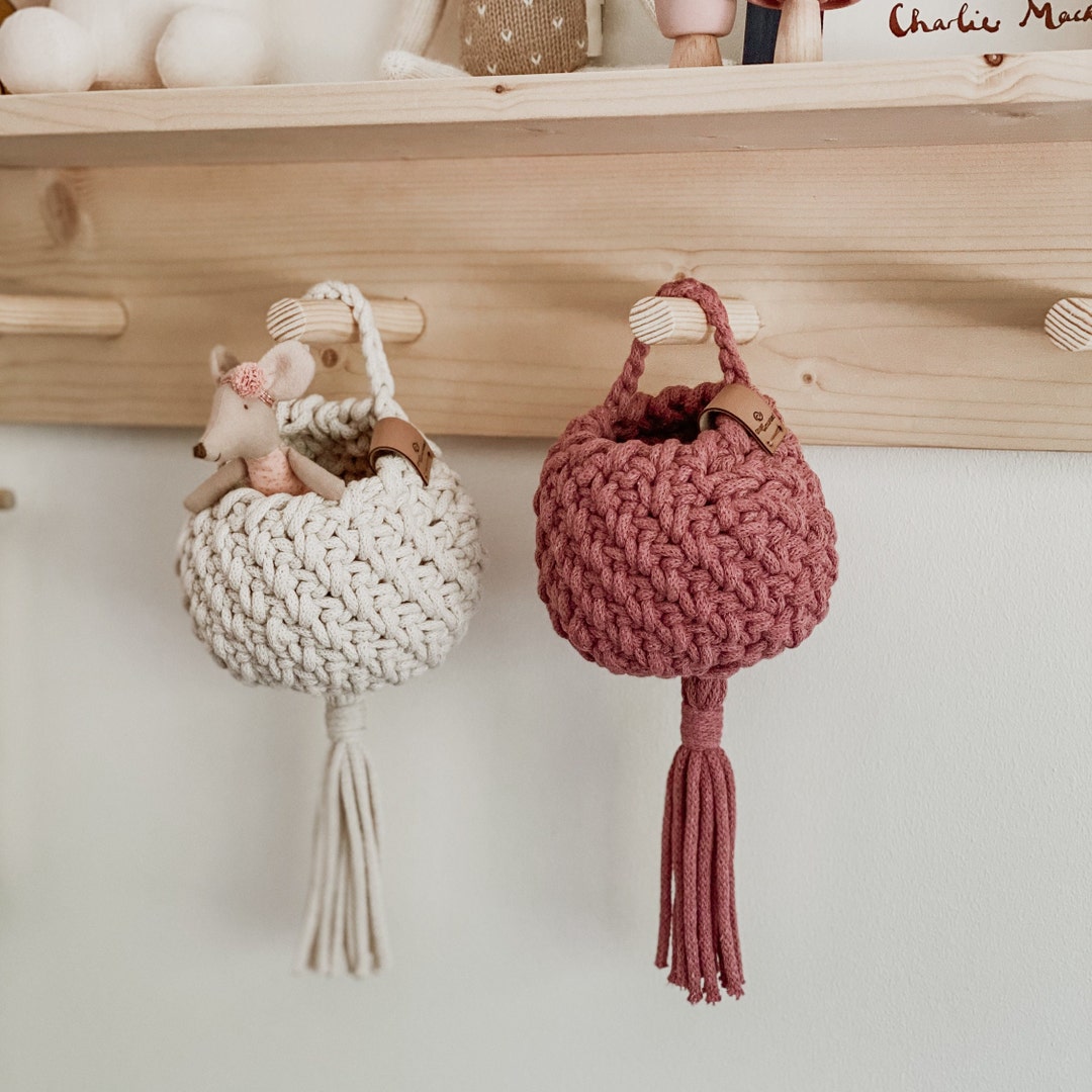 Bubble Basket With Tassel, Wall Hanging Basket, Handmade, Toys Storage ...