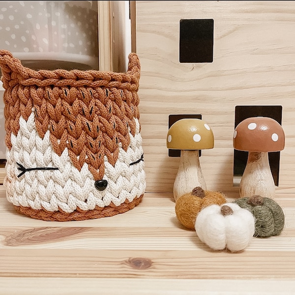 Crochet Fox Basket - Etsy