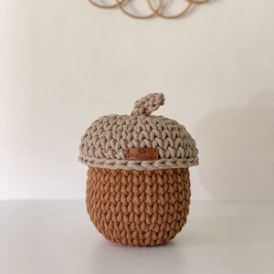 Handmade Acorn, Kids Decor, Nursery Organiser, Storage Basket, Acorn ...