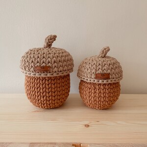 Handmade Acorn, Kids Decor, Nursery Organiser, Storage Basket, Acorn ...