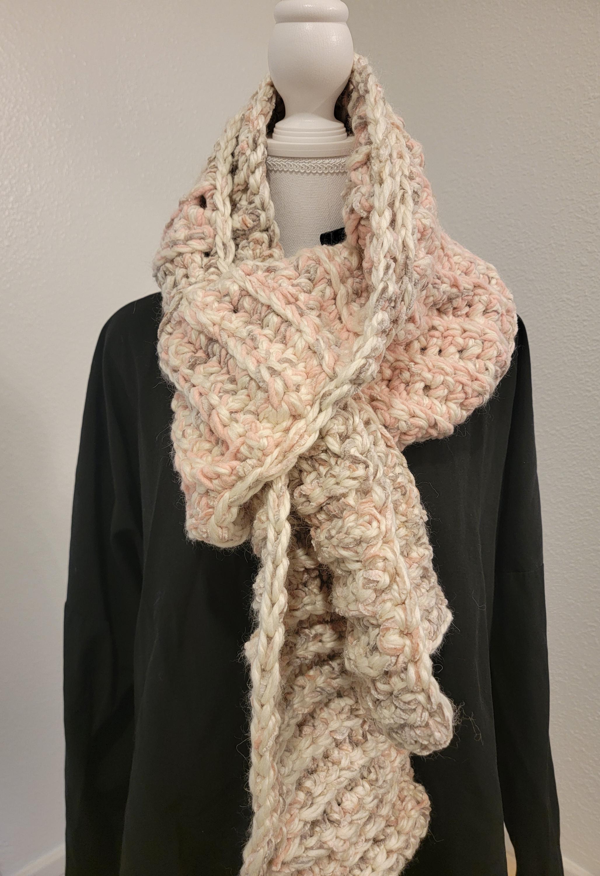 Crochet Chenille Scarf, Warm, Chunky, Soft Handmade in Oregon - Etsy