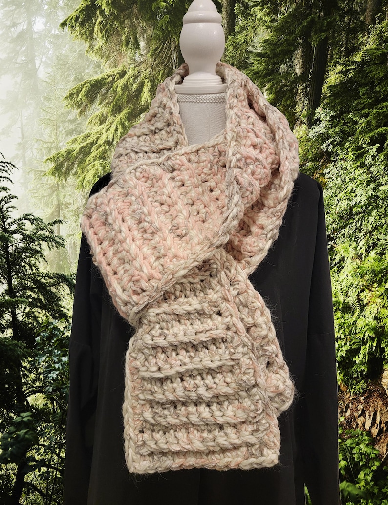 Crochet Chenille Scarf, Warm, Chunky, Soft Handmade in Oregon - Etsy