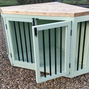 Wooden Dog Crate Furniture Corner Unit - Etsy Australia