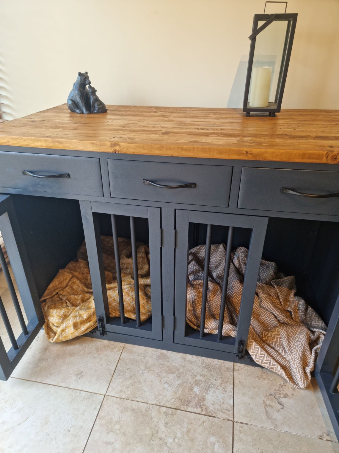 Bespoke Wooden Dog Crates Dog Crate Furniture With Draws | Etsy