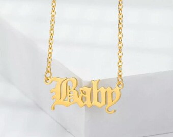 Gold Baby Necklace | Etsy