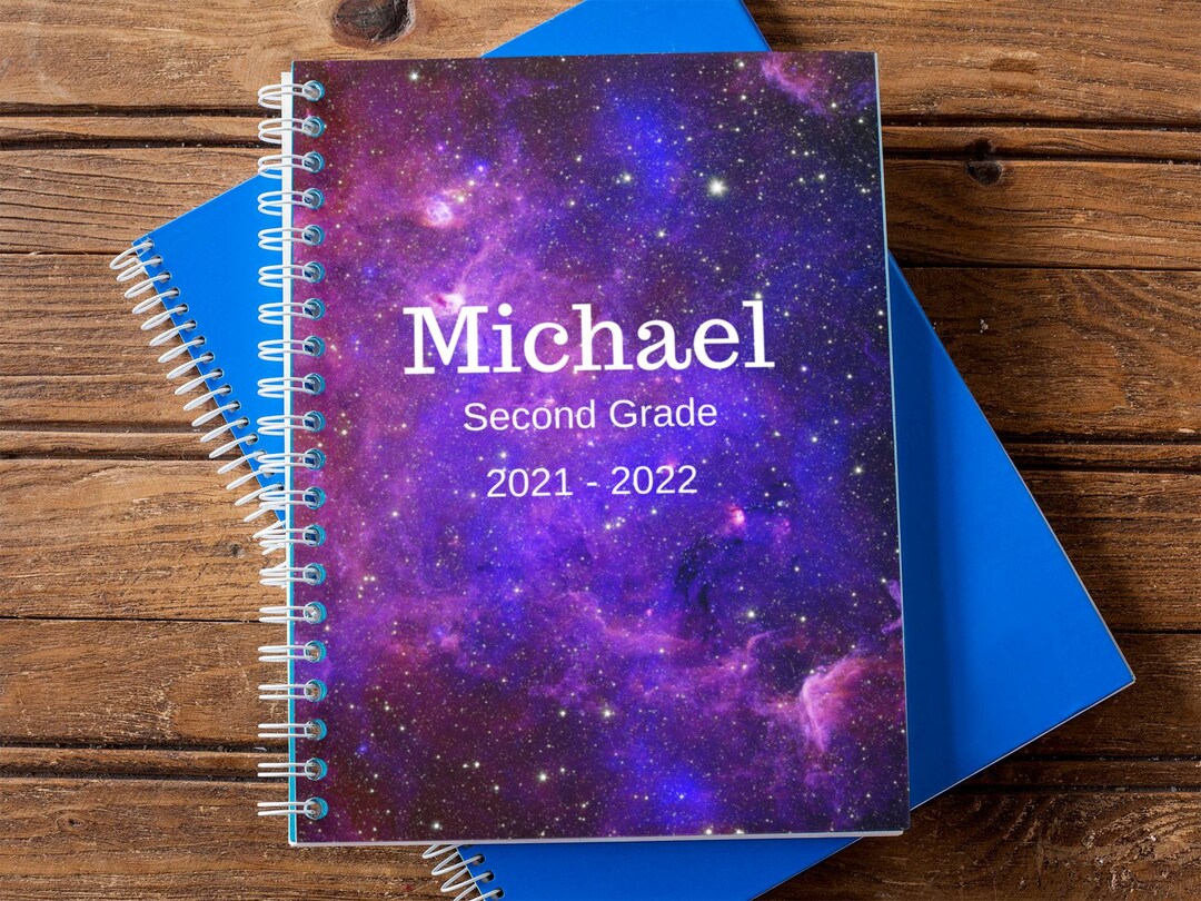 Custom Back to School Galaxy Notebook Personalized Gift for Kids ...