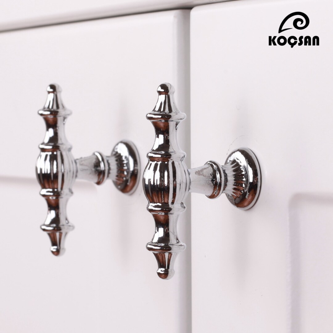Classic Chrome Cabinet Knobs, Cabinet Hardware, Dresser Pulls, Drawer ...