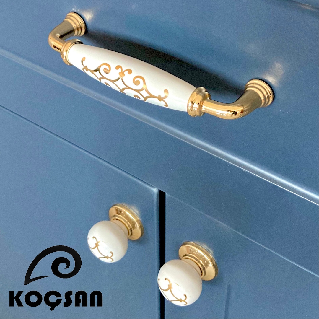 Porcelain Cabinet Handles, Cabinet Hardware, Dresser Pulls, Drawer ...
