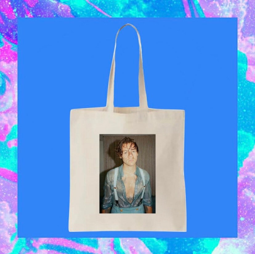 Handmade Harry Styles Lights Up Tote Bag | Etsy
