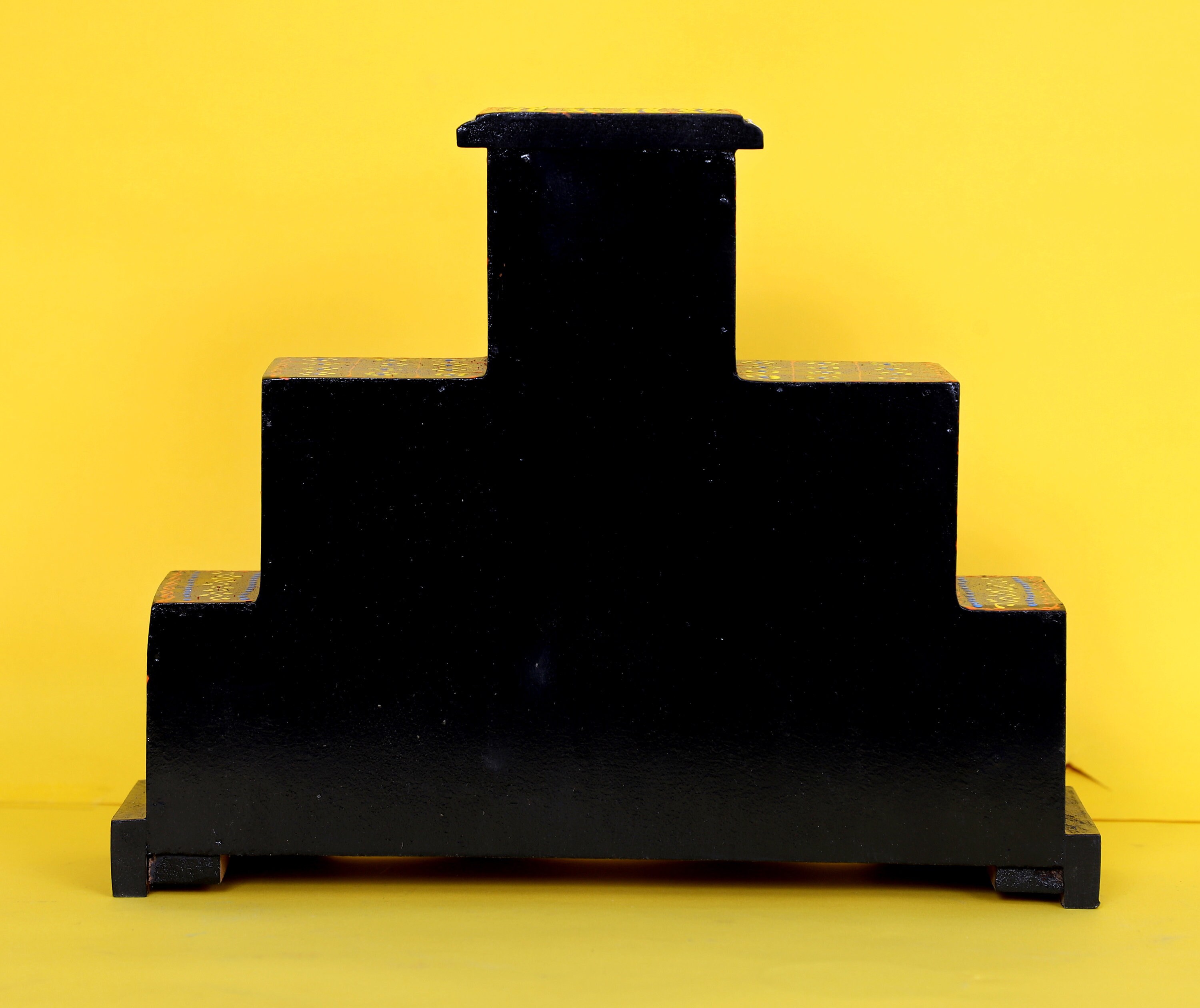 Black Wooden Painted Ceramic Drawers, Eight Drawer Wood Dresser, Small ...