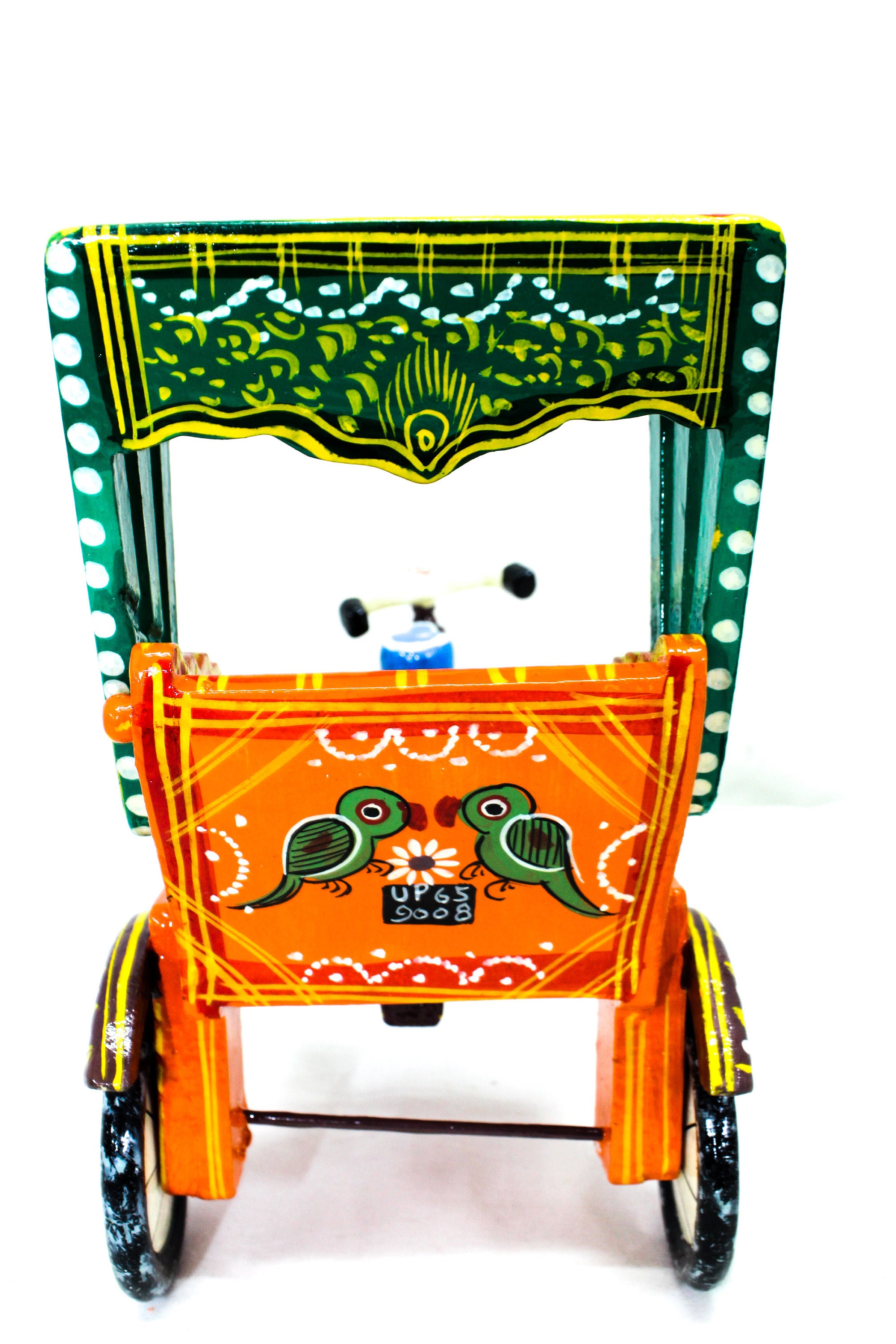 Handmade Wooden Cycle Rickshaw Toy Multicolored by Rajasthani - Etsy UK