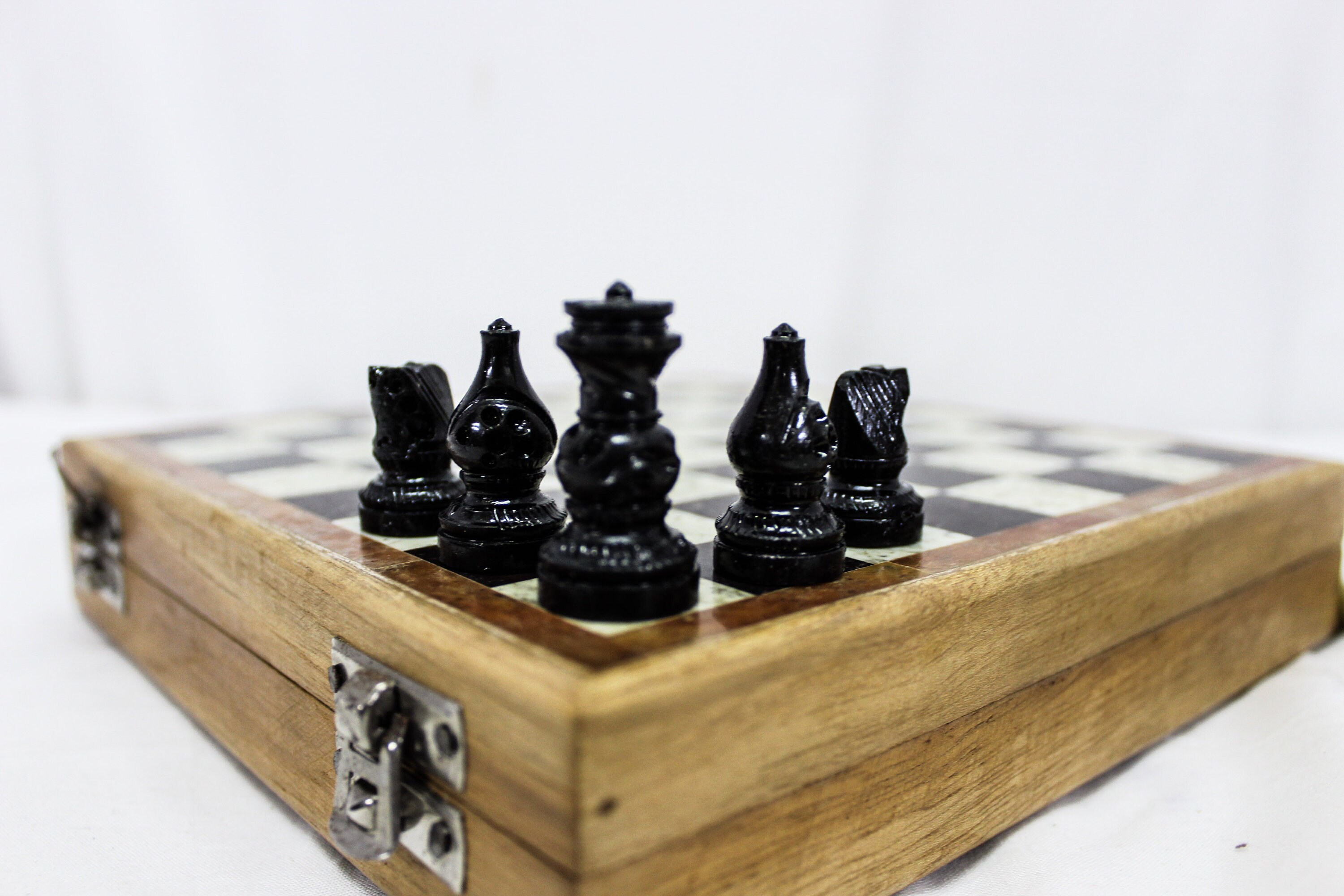 Wooden Marble Chess Pieces Set Soap Stone Hand-carved Chess - Etsy India