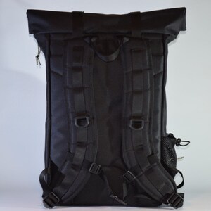 Alpha Roll Top Backpack, Laptop Backpack, Vegan Backpack , Black Bag ...