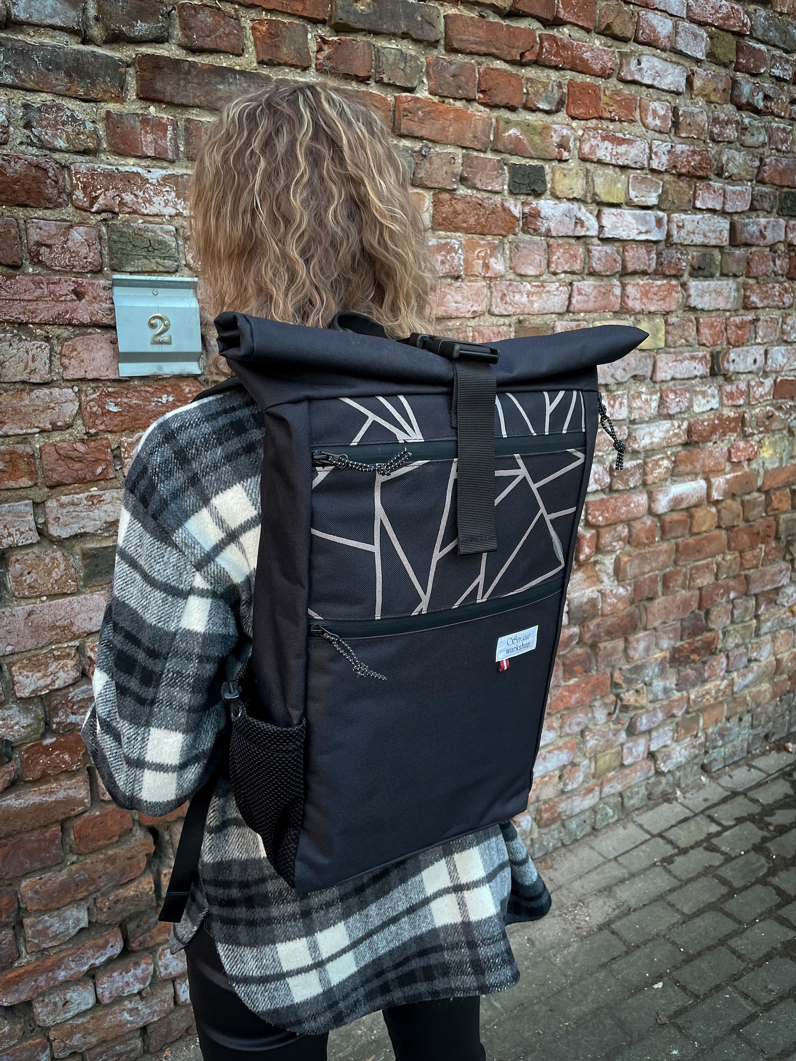 Alpha Roll Top Backpack, Laptop Backpack, Vegan Backpack , Black Bag ...