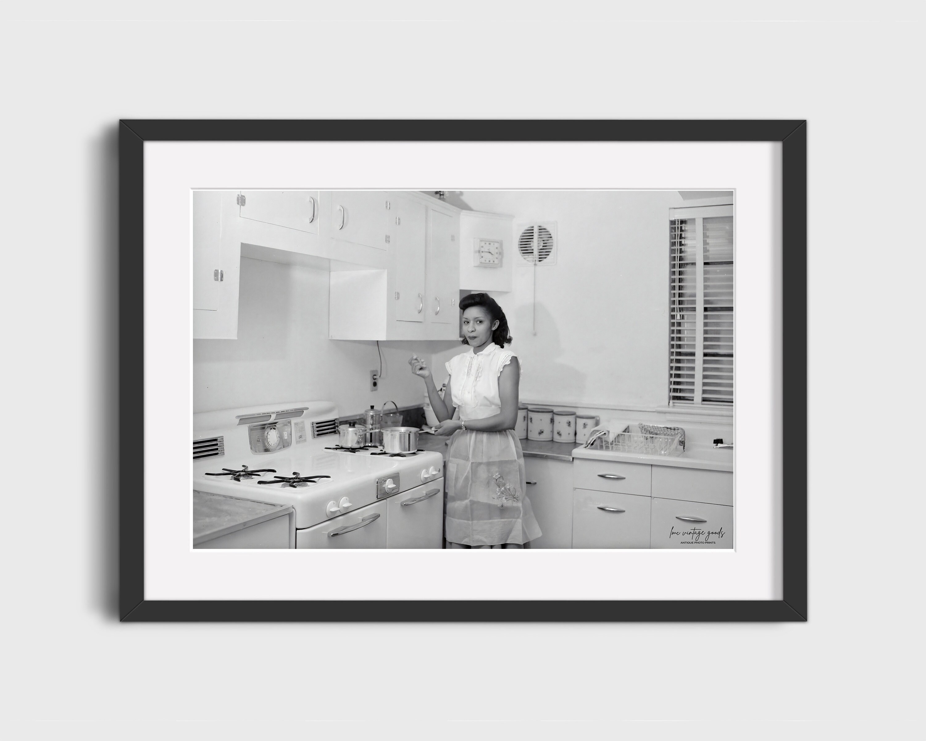 Woman in the Kitchen Photo Print | Black Americana | 1940s Housewife ...