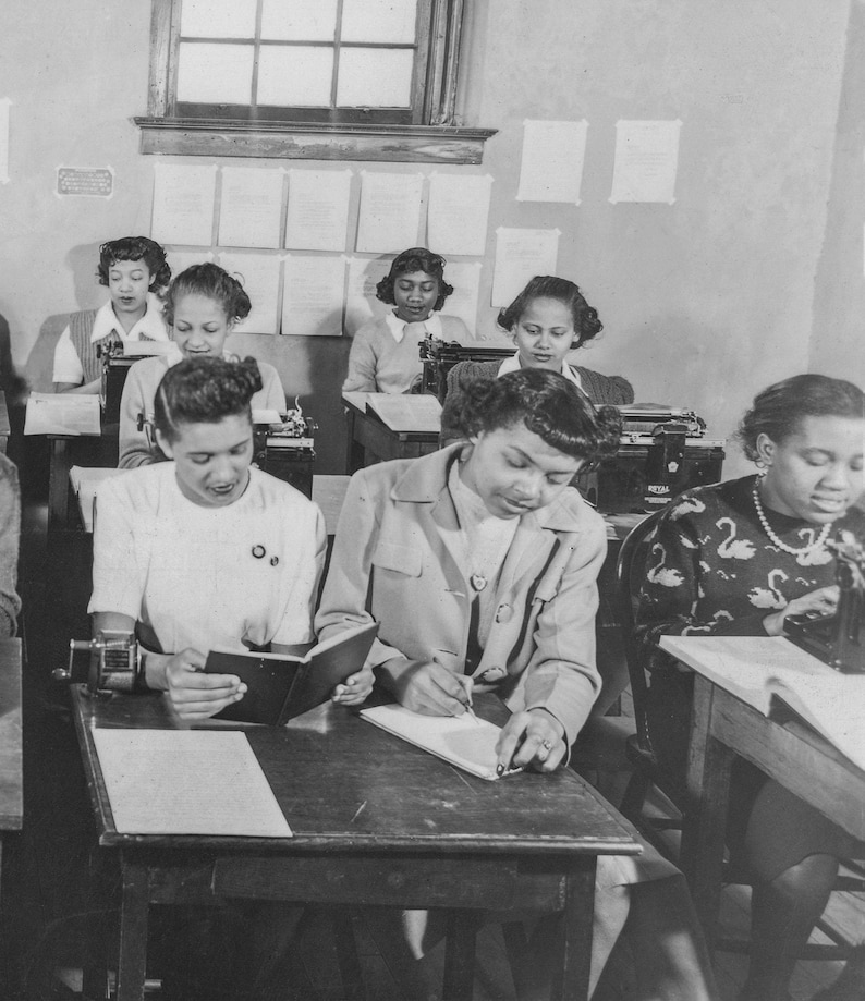 Typing Class Photo Print | Black Americana | 1930s African American ...