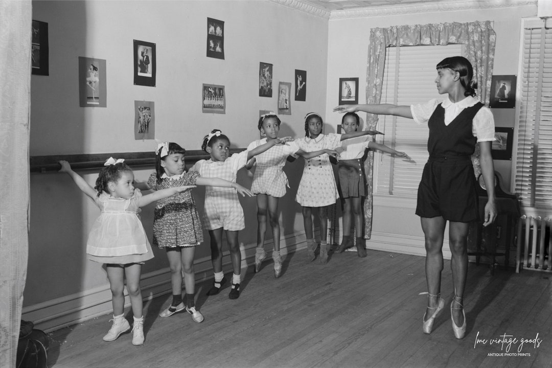 Girls Ballet Class Photo Print | Vintage Black Americana | 1940s ...